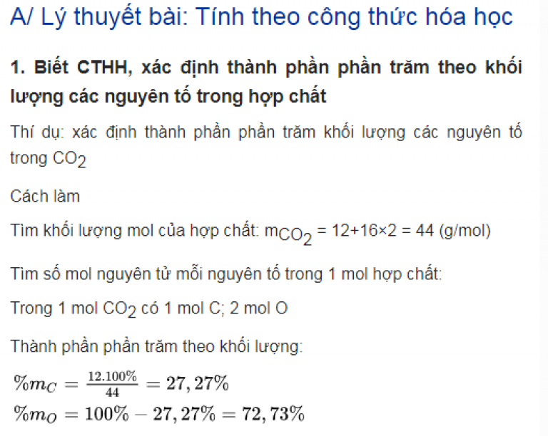 Các Công Thức Hóa Học Lớp 8, Lớp 9 Đầy Đủ, Chi Tiết