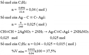 C2H2 + AgNO3 + NH3 → C2Ag2+ NH4NO3: Lý thuyết và bài tập