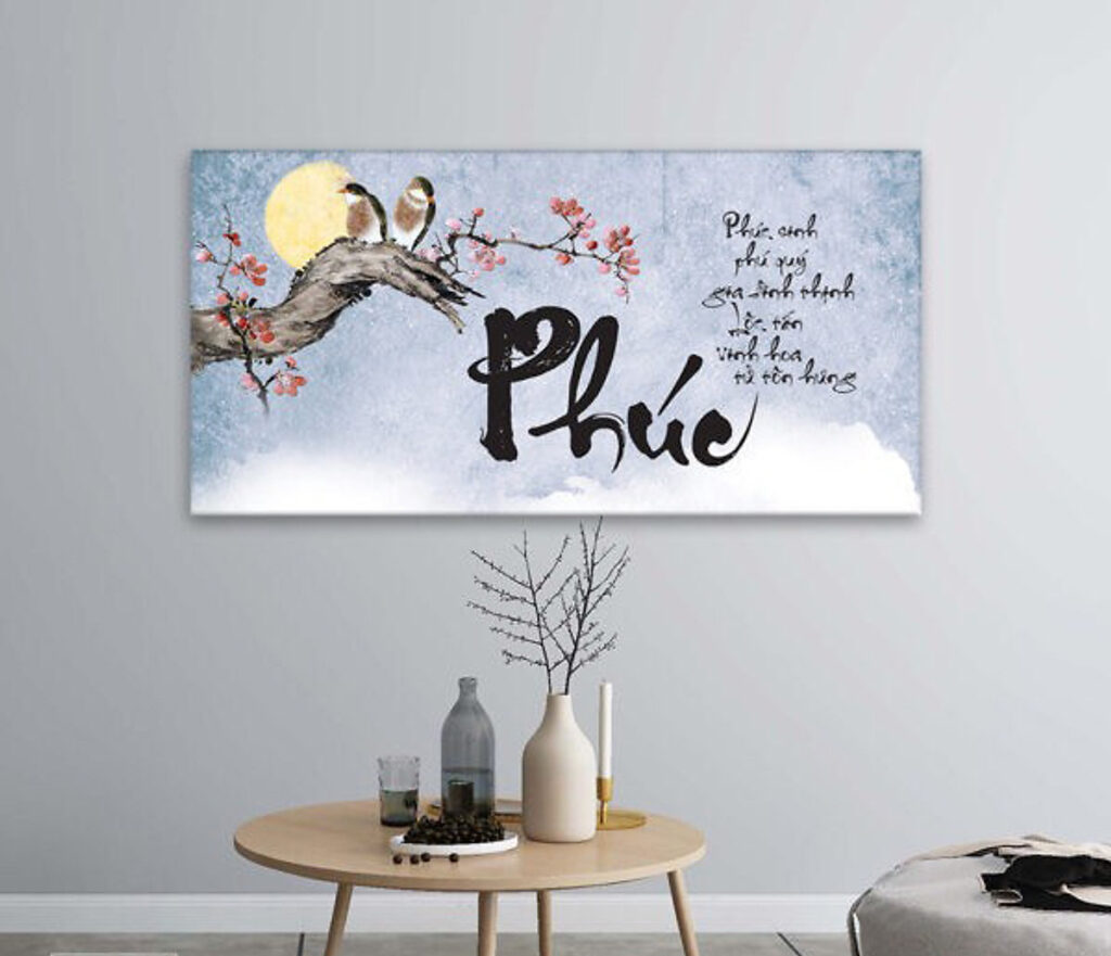 гќ Nghд A Chб ї Phгєc Cгўch Treo Tranh Chб ї Phгєc Hб јp Phong Thб Y